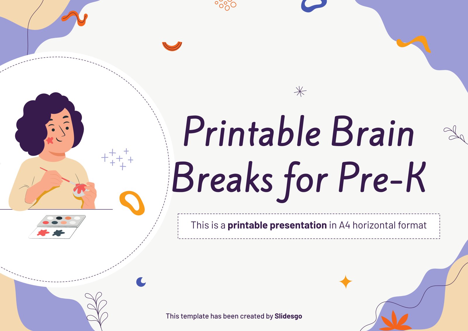Printable Brain Breaks for Pre-K Presentation