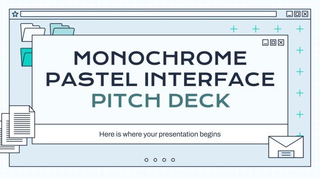 Monochrome Pastel Interface Pitch Deck Presentation