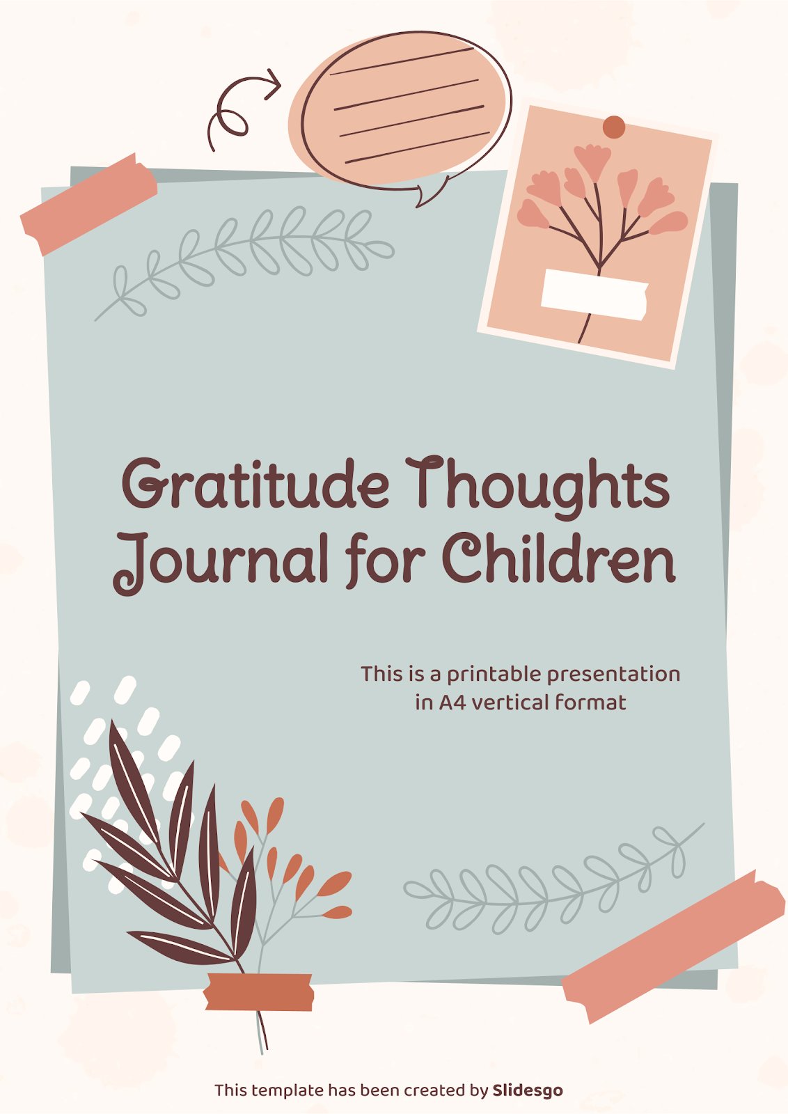 Gratitude Thoughts Journal for Children Presentation