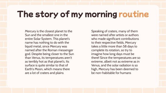 Morning Routine Activities for Kindergarten Presentation