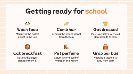 Morning Routine Activities for Kindergarten Presentation