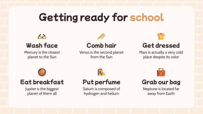 Morning Routine Activities for Kindergarten Presentation