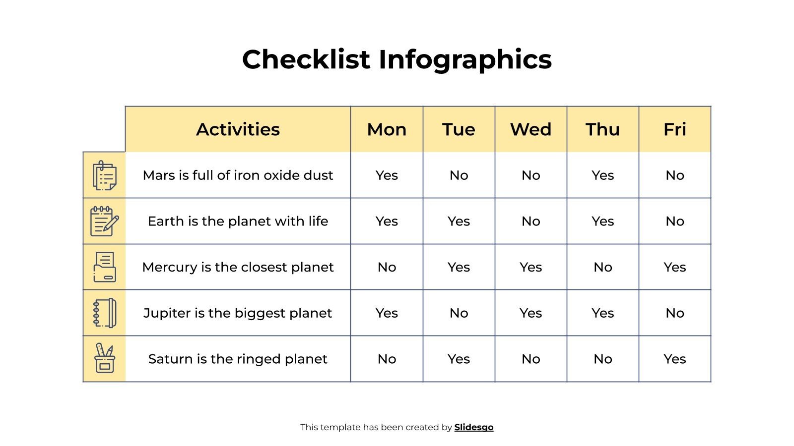 Checklist Infographics Template