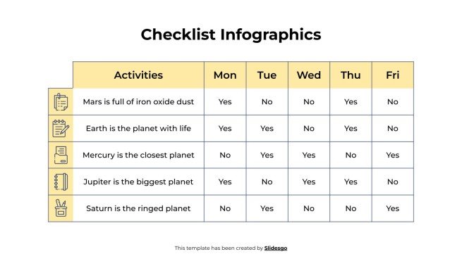 Checklist Infographics Template