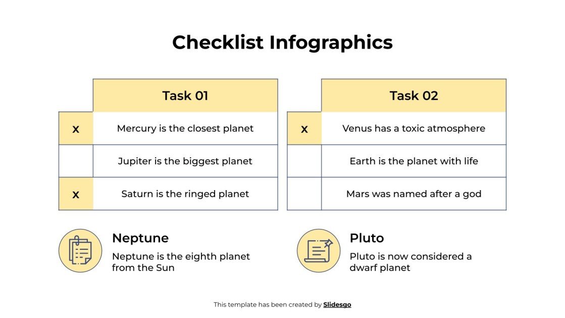Checklist Infographics Template