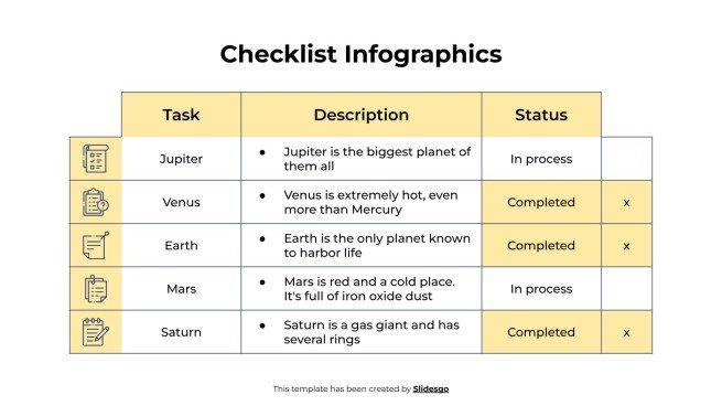 Checklist Infographics Template