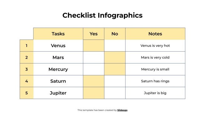 Checklist Infographics Template