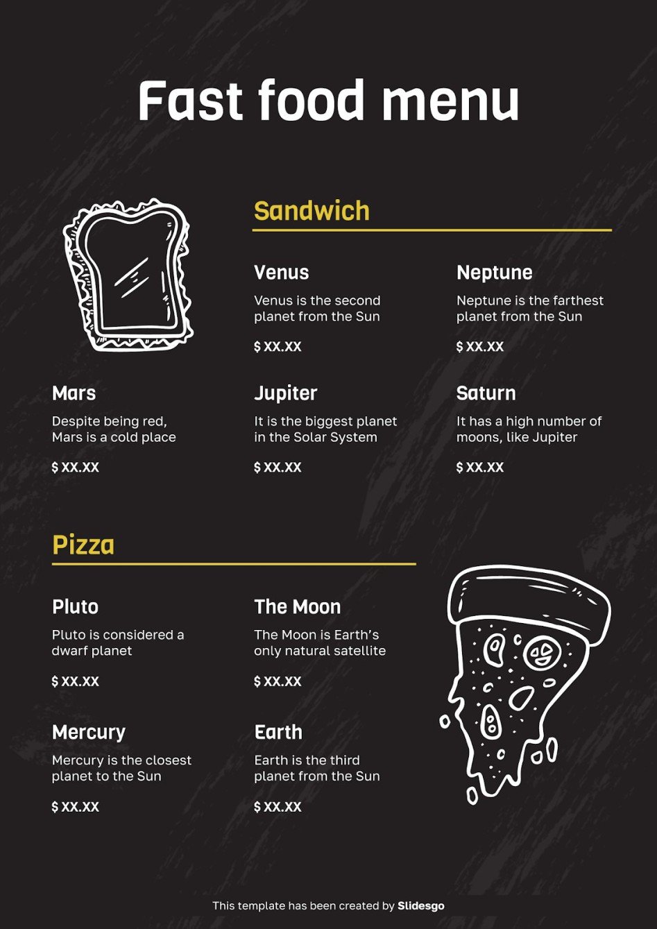 Fast Food Menu Presentation
