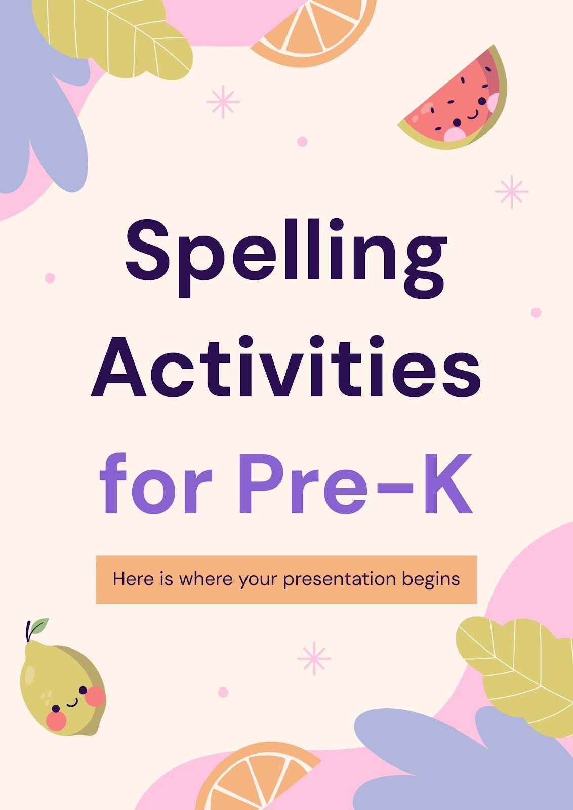 Spelling Activities for Pre-K Presentation