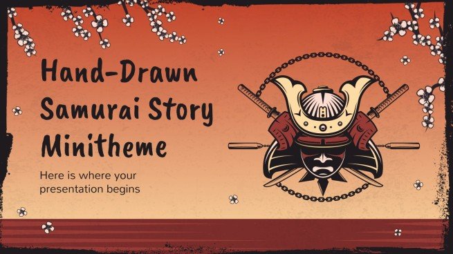 Hand-Drawn Samurai Story Minitheme Presentation