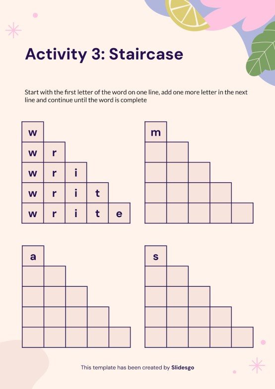 Presentación Actividades de ortografía para preescolar