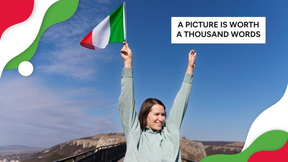Italian Flag Slideshow for Marketing Presentation