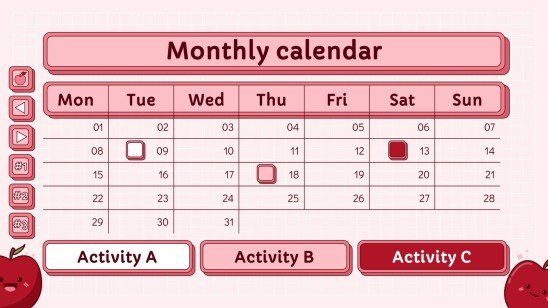 Apple Themed Personal Organizer for Elementary Presentation