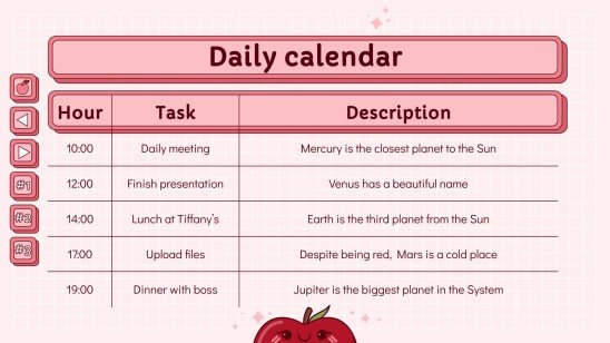 Apple Themed Personal Organizer for Elementary Presentation