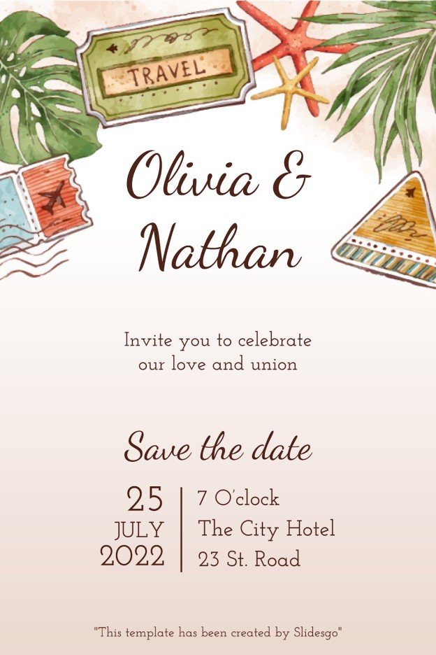 Travel Topic Wedding Invitation Presentation