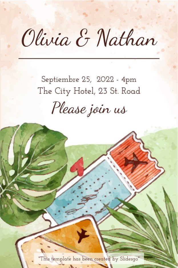 Travel Topic Wedding Invitation Presentation