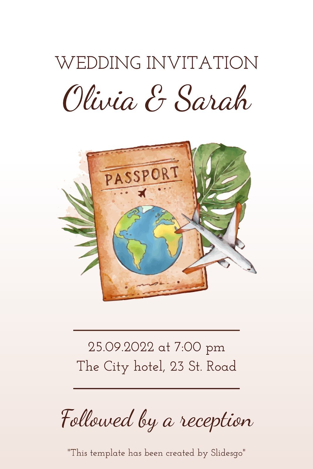 Travel Topic Wedding Invitation Presentation