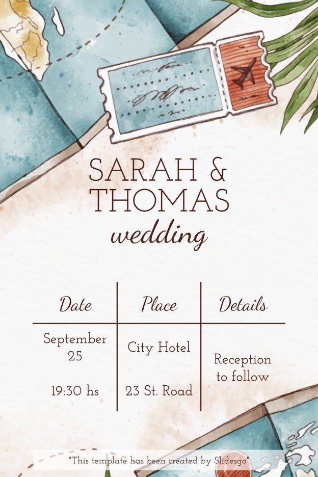 Travel Topic Wedding Invitation Presentation