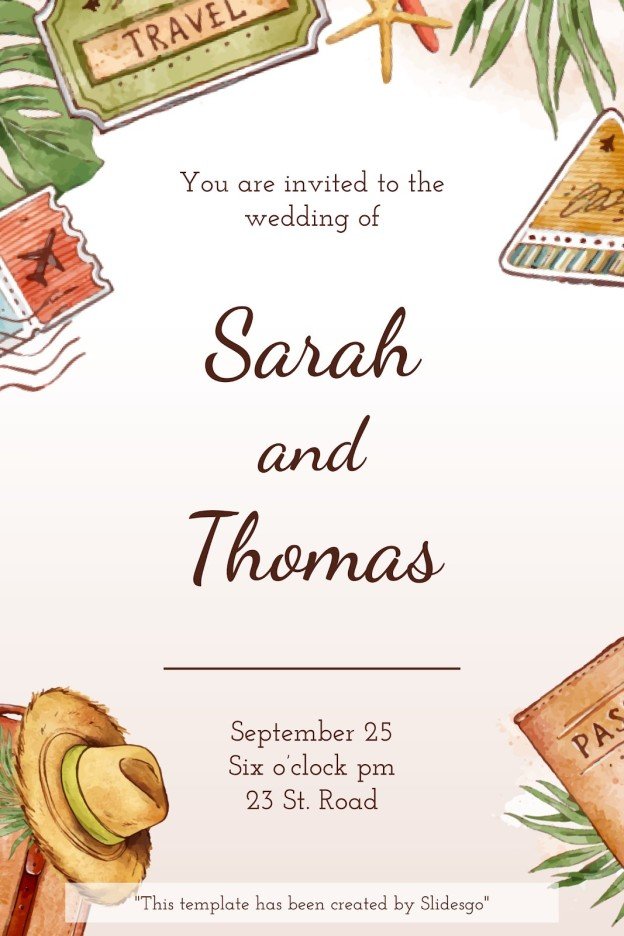 Travel Topic Wedding Invitation Presentation
