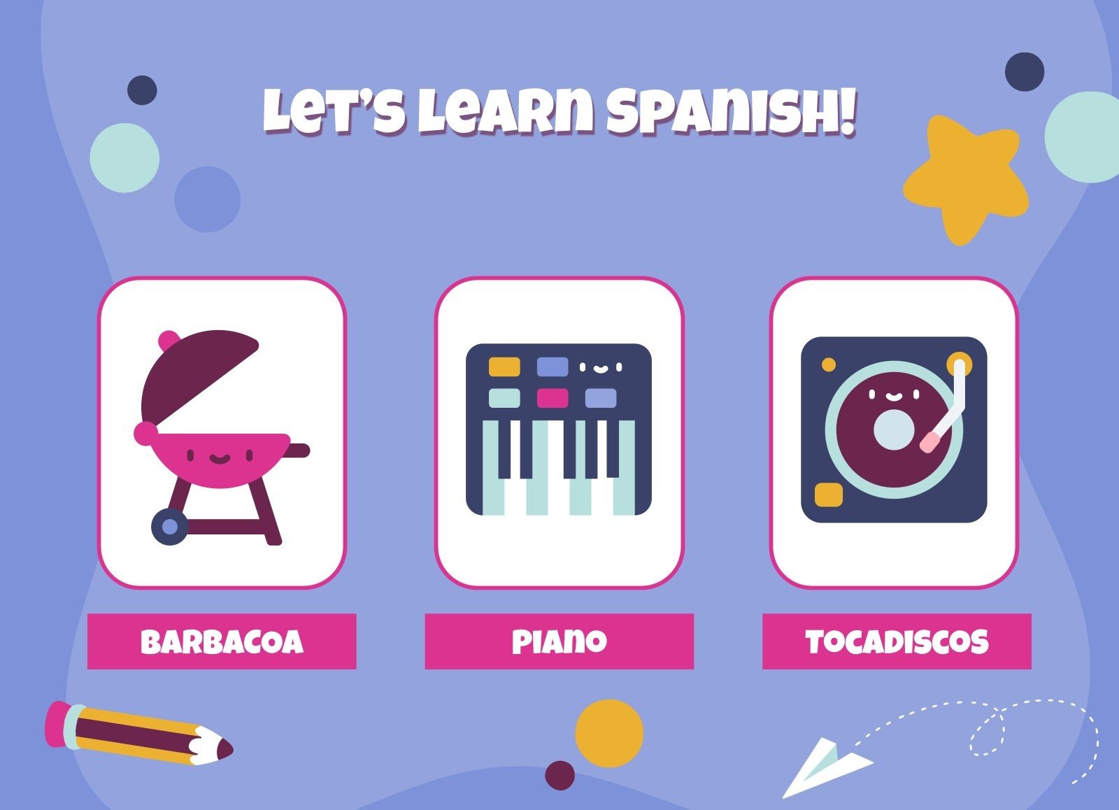 Literacy Subject for Pre-K: Spanish Vocabulary Presentation