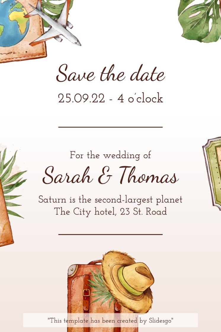 Travel Topic Wedding Invitation Presentation