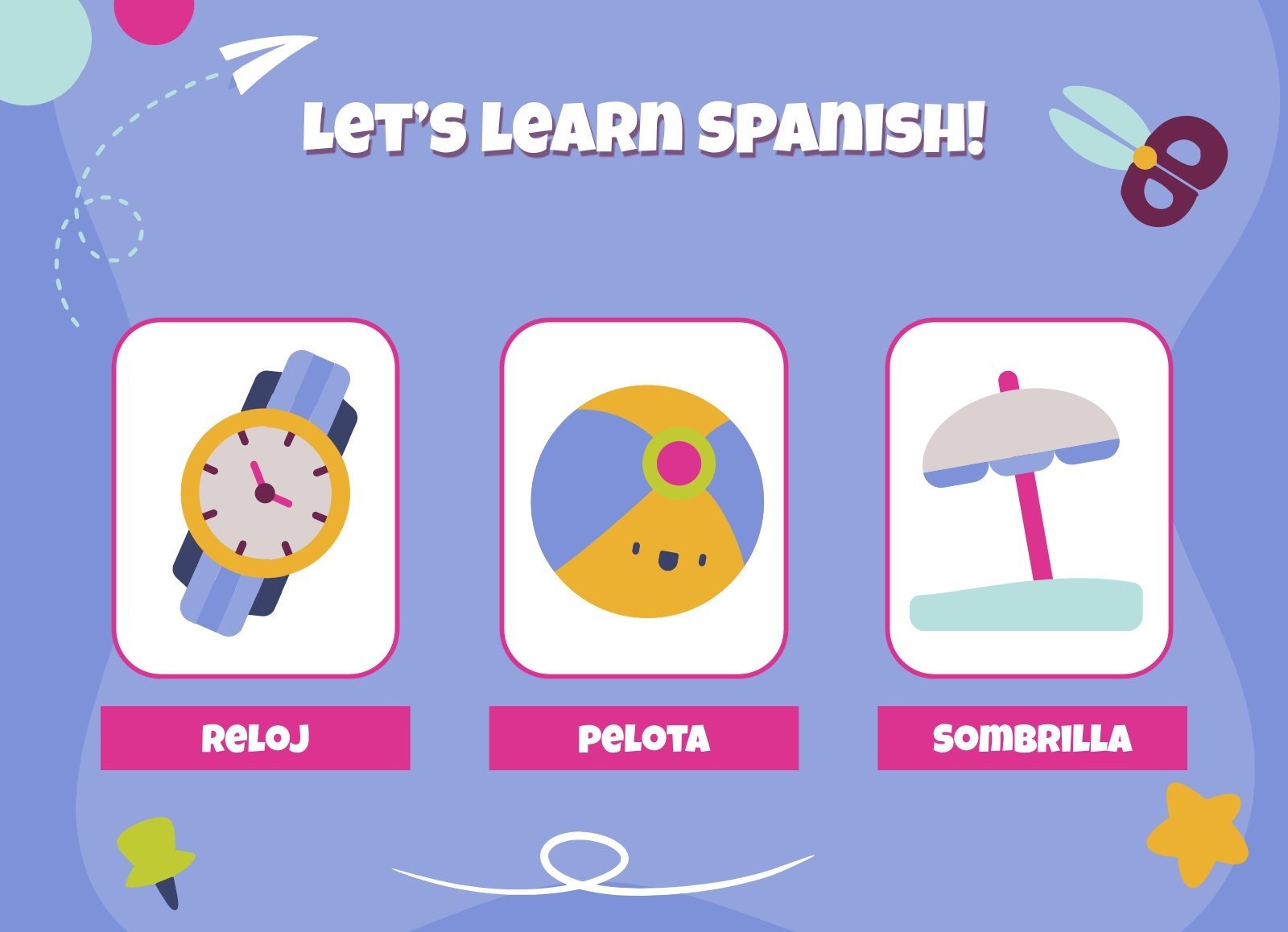 Literacy Subject for Pre-K: Spanish Vocabulary Presentation