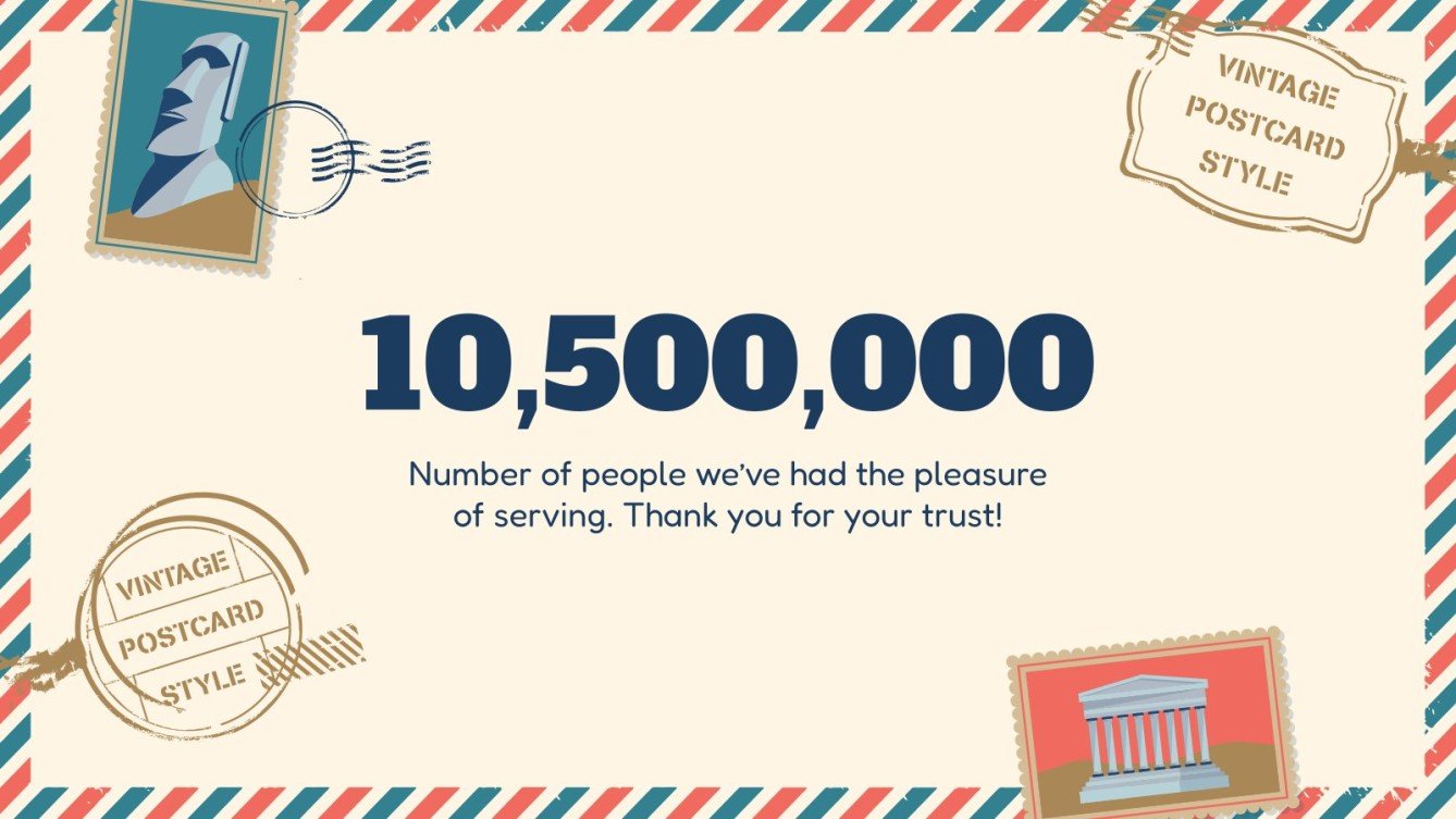 Vintage Postcard Style Agency Presentation