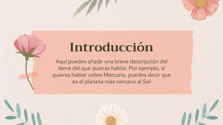 Spanish Flowers Minitheme Presentation