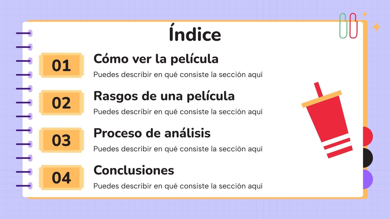 Presentación Pasos para analizar una película