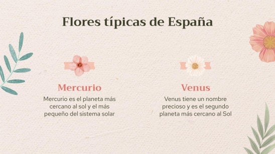 Spanish Flowers Minitheme Presentation