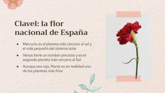 Spanish Flowers Minitheme Presentation