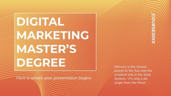 Digital Marketing Master's Degree Presentation