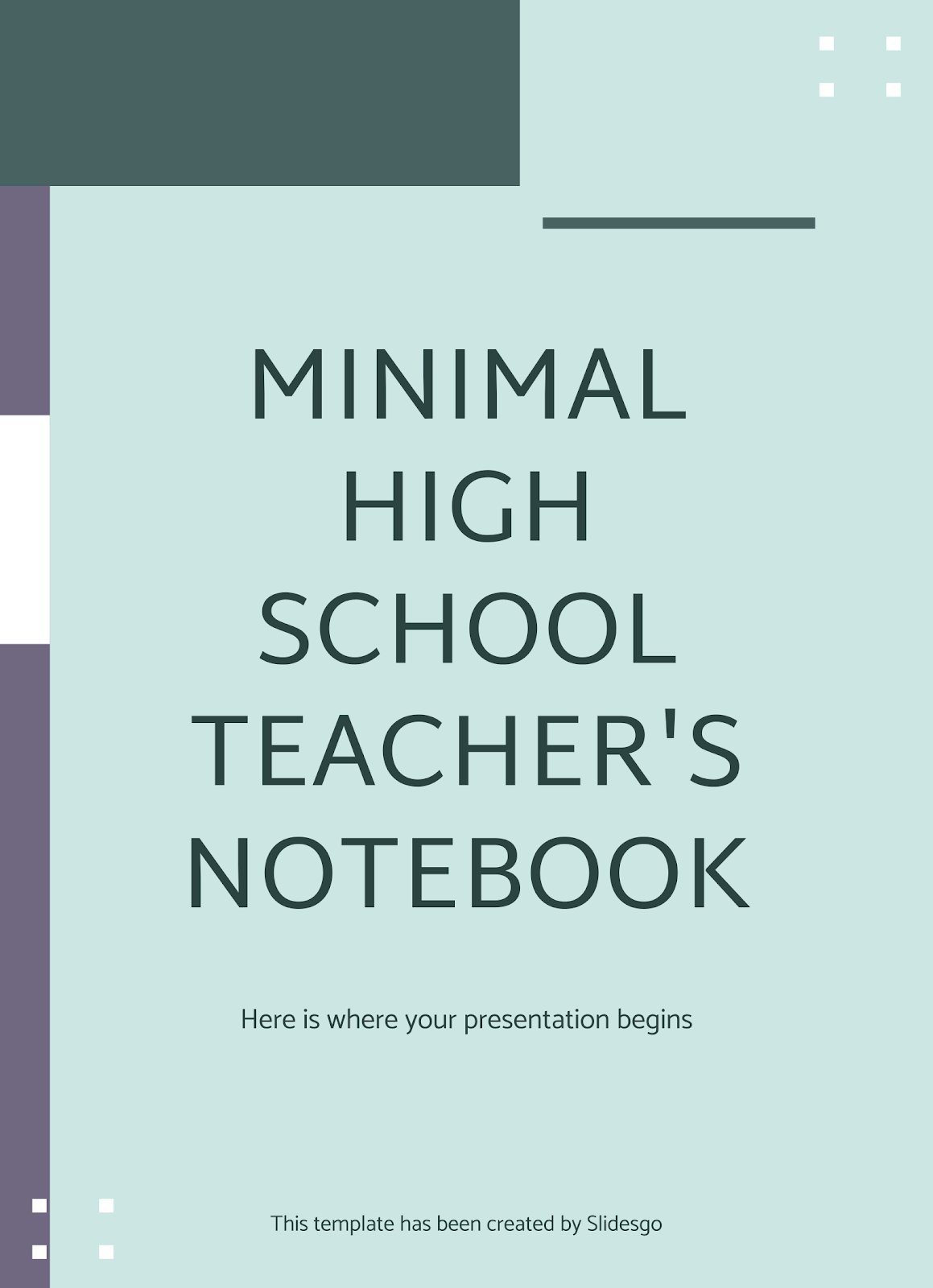 Minimal High School Teacher's Notebook Presentation