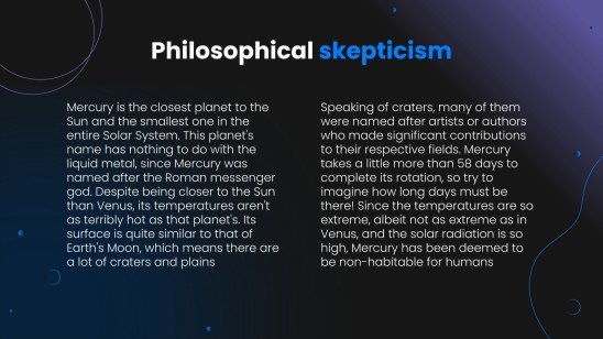 Philosophy Major for College: Skepticism Presentation