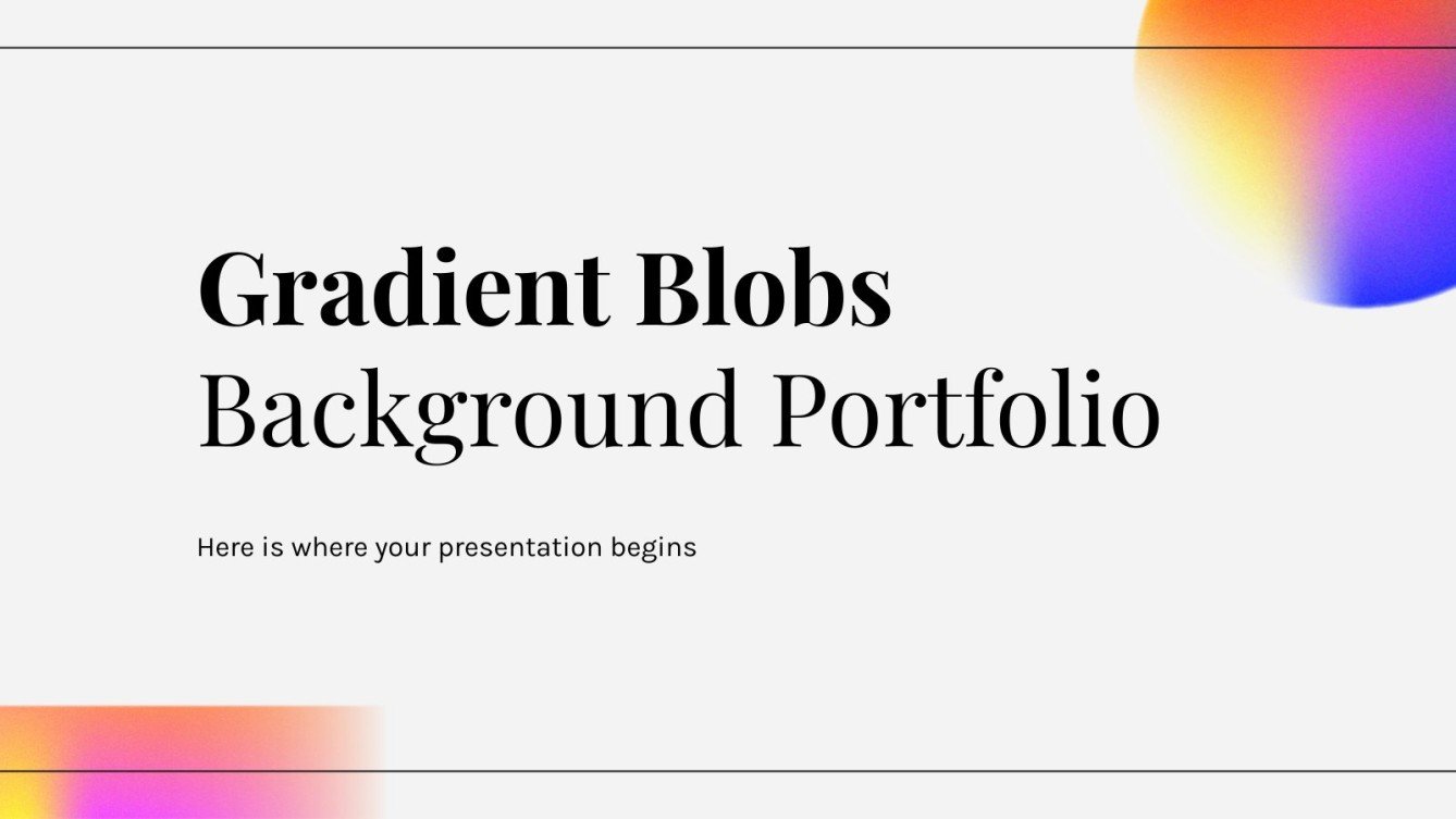 Gradient Blobs Background Portfolio Presentation