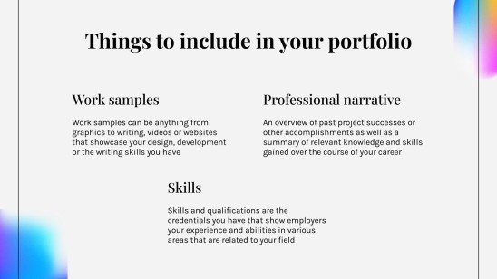 Gradient Blobs Background Portfolio Presentation