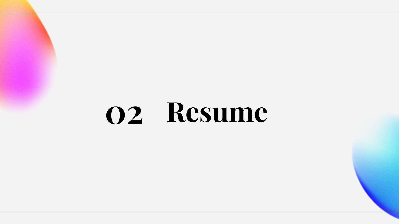 Gradient Blobs Background Portfolio Presentation