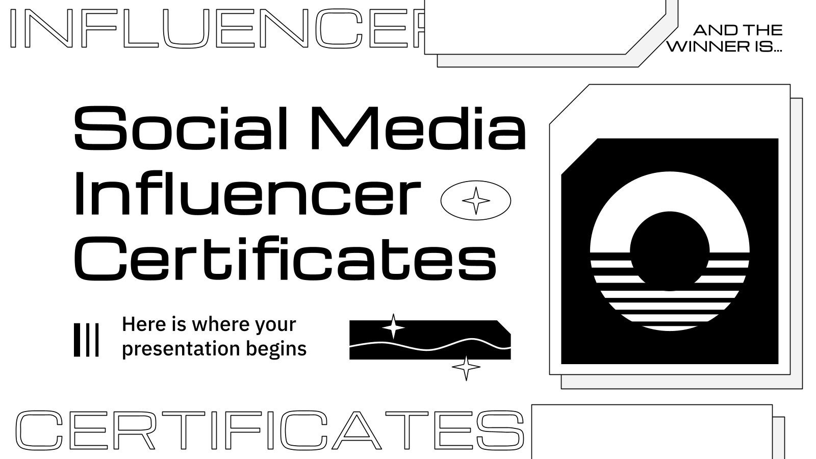 Social Media Influencer Certificates Presentation