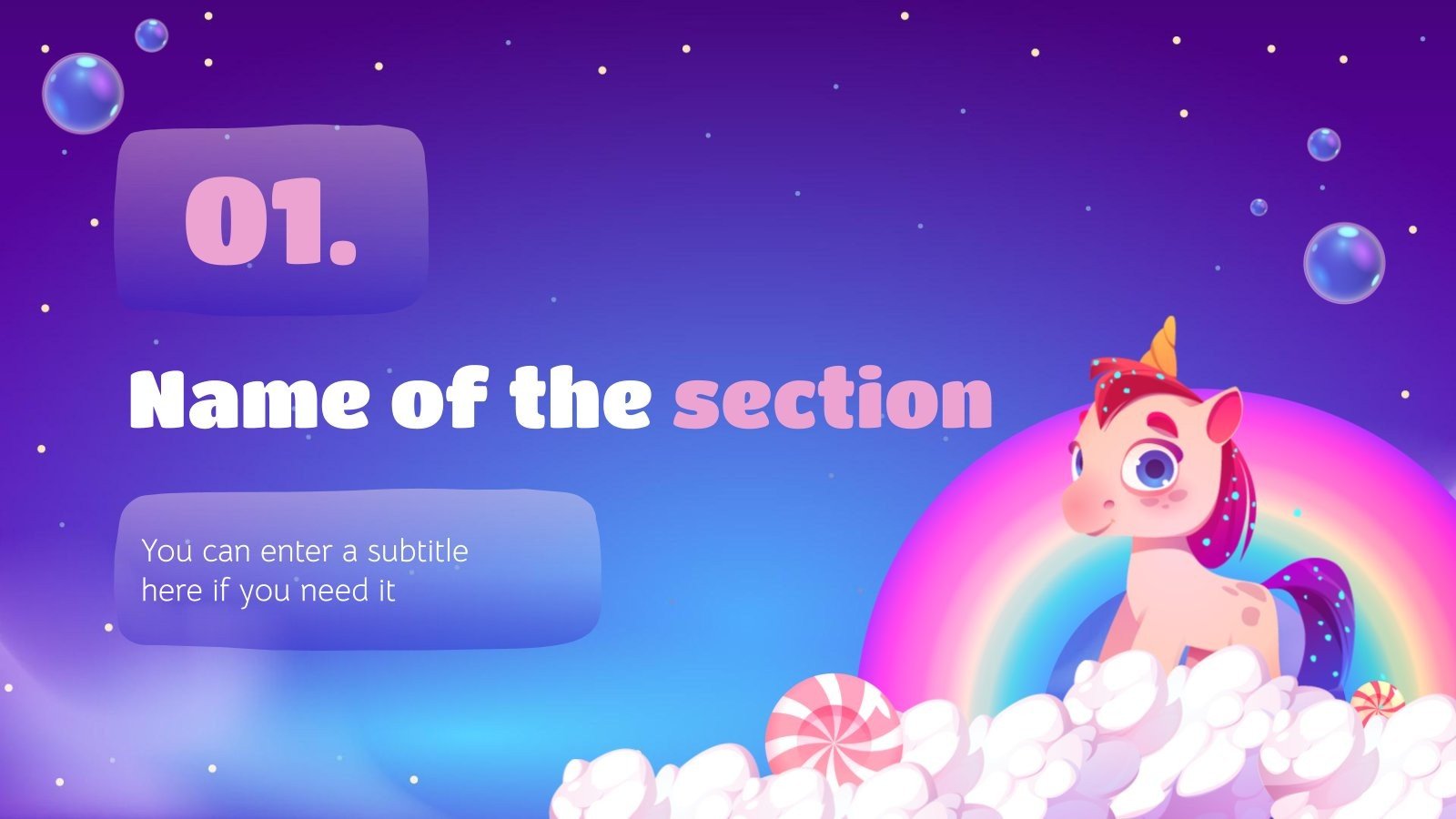 Candy Cat & Sparkly Unicorn Are Friends Minitheme