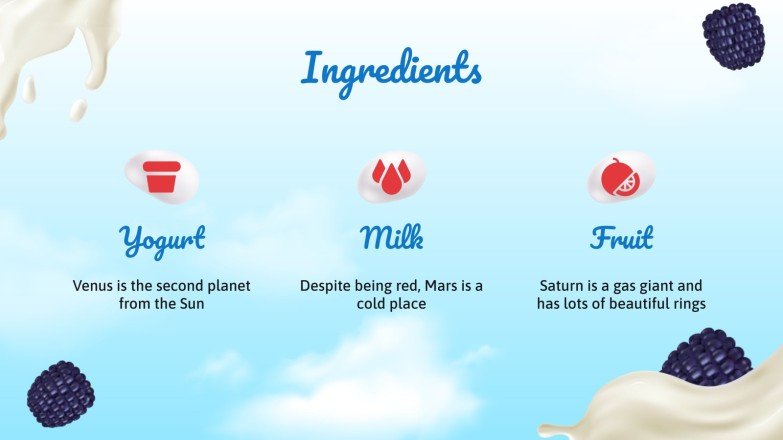 Smoothie Yogurt & Fruits! Presentation