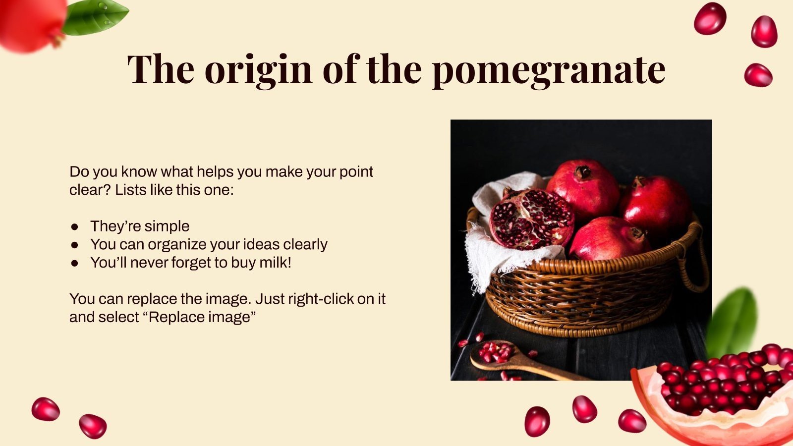 Pomegranate Minitheme Presentation