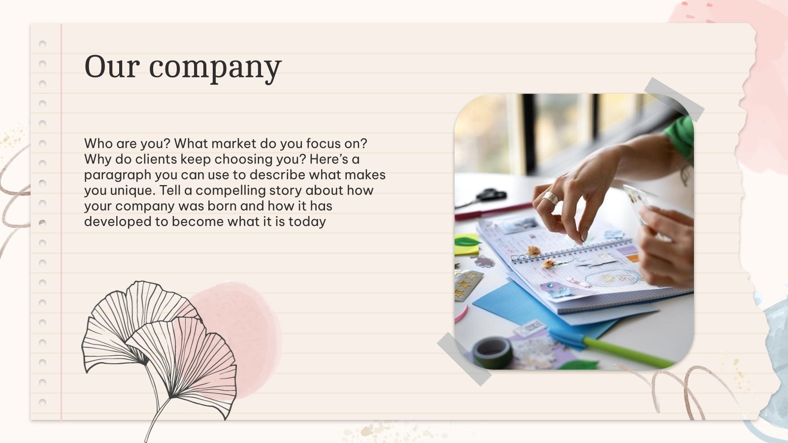 Collage Watercolor MK Plan Presentation