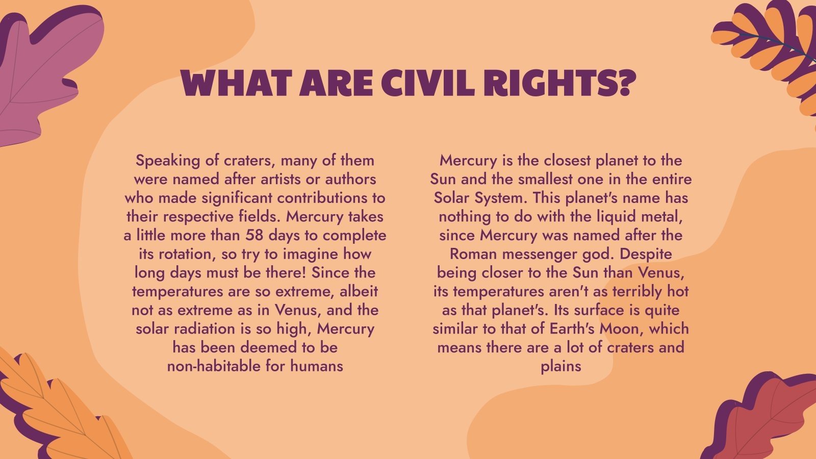 Social Studies: Civil Rights and Liberties Presentation