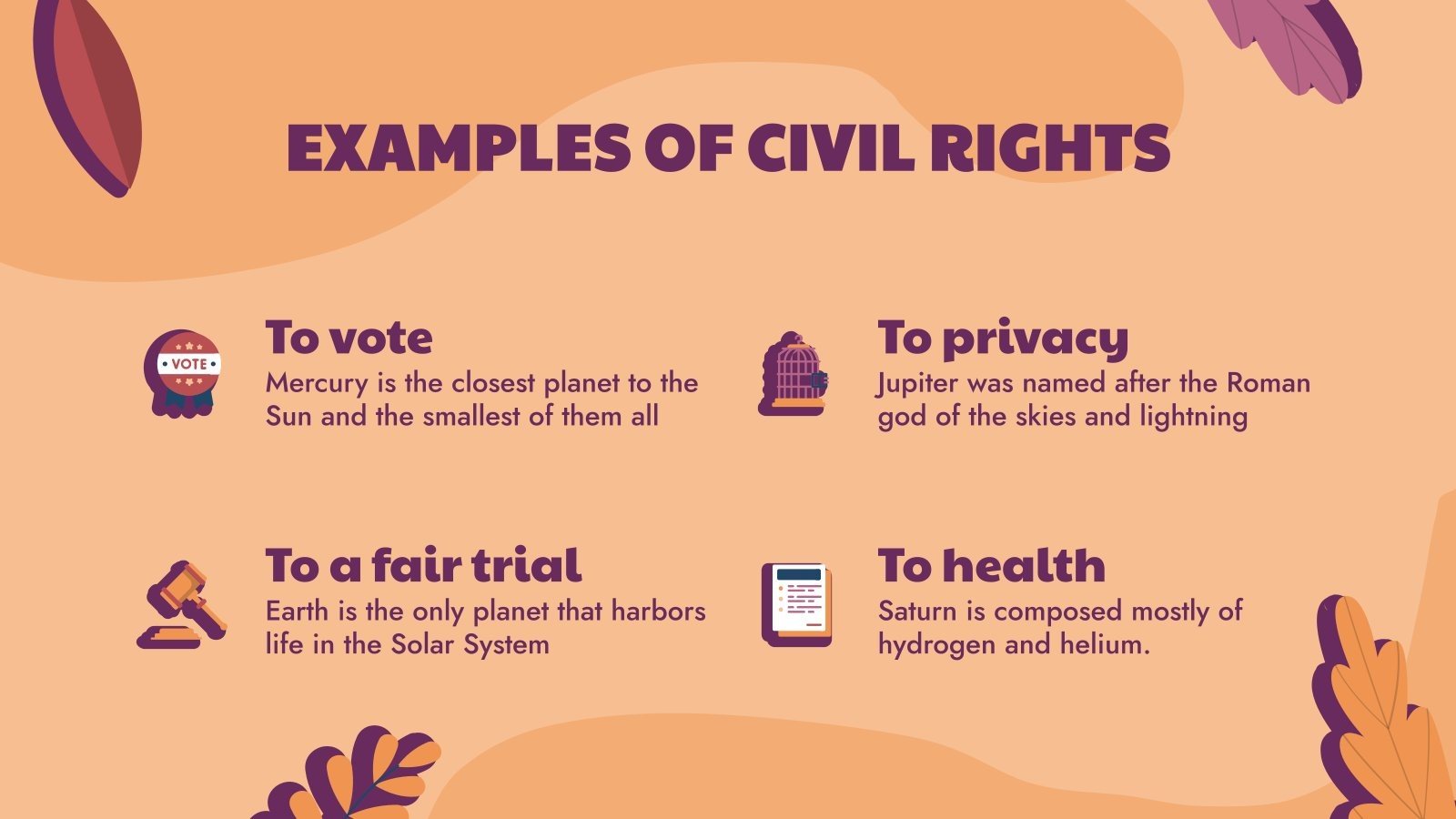 Social Studies: Civil Rights and Liberties Presentation