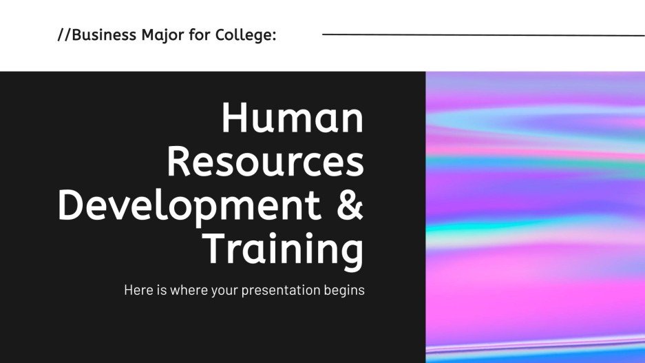 Business Major: Human Resources Development & Training