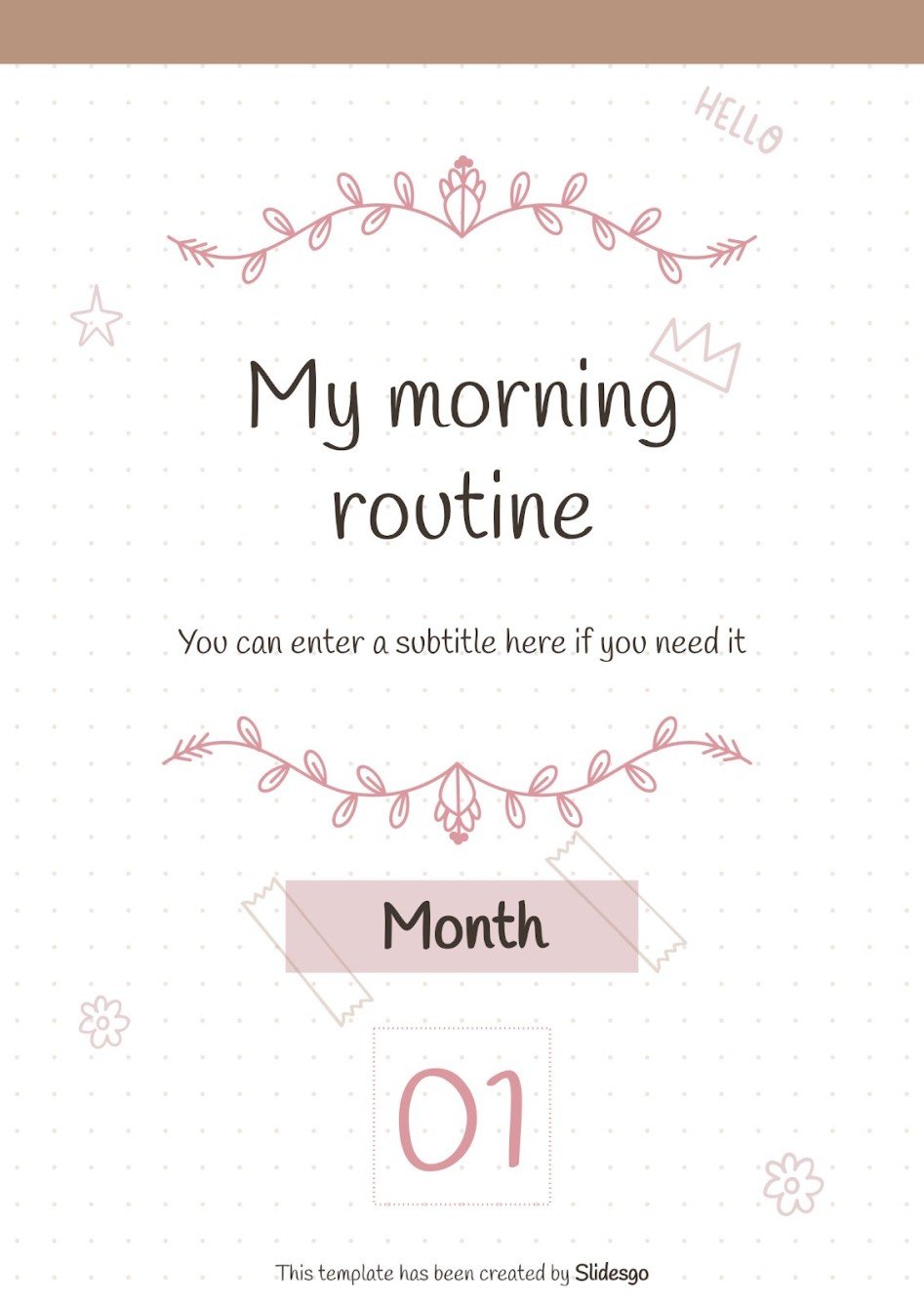 Printable Morning Routine Bullet Diary Presentation