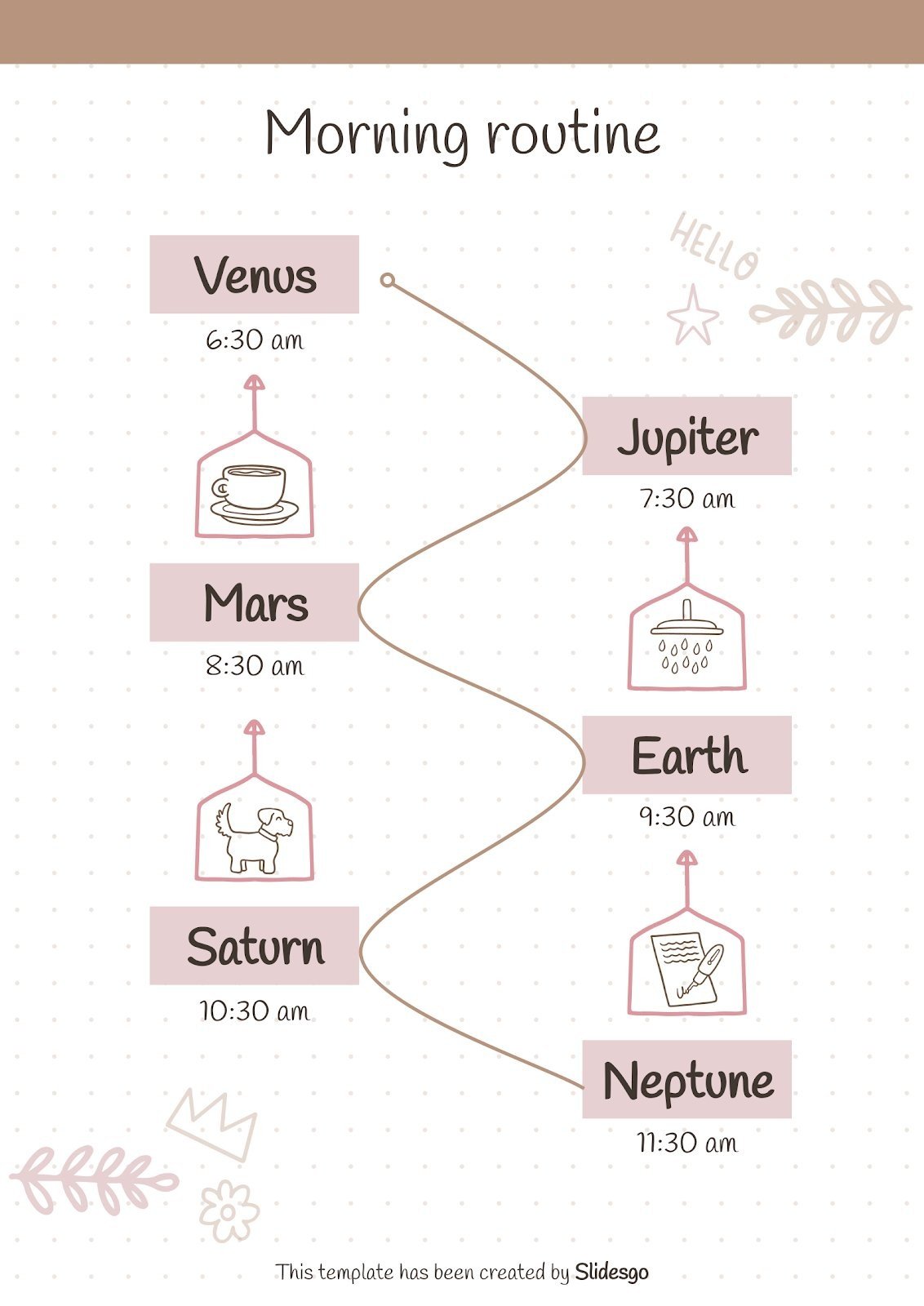 Printable Morning Routine Bullet Diary Presentation