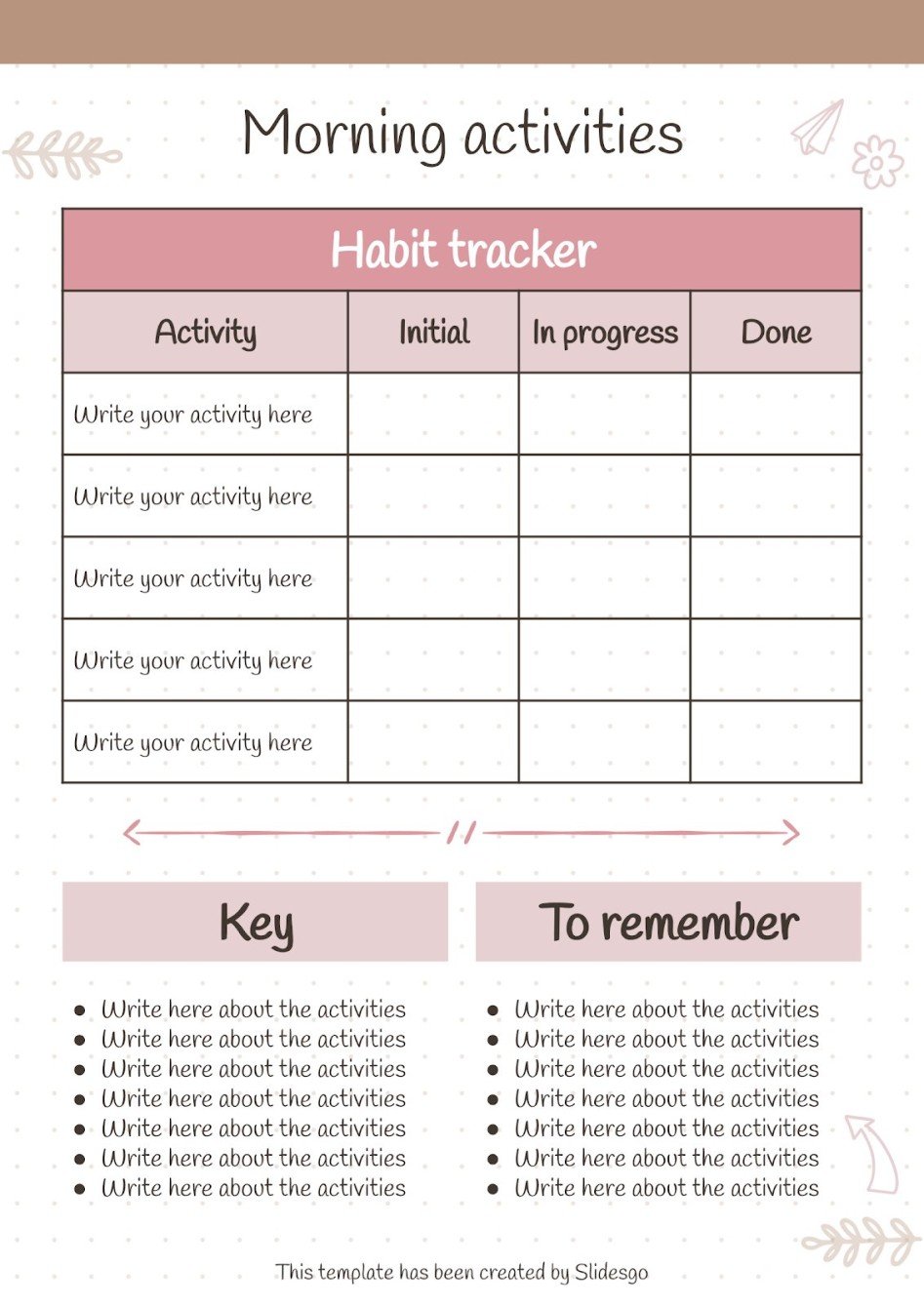 Printable Morning Routine Bullet Diary Presentation