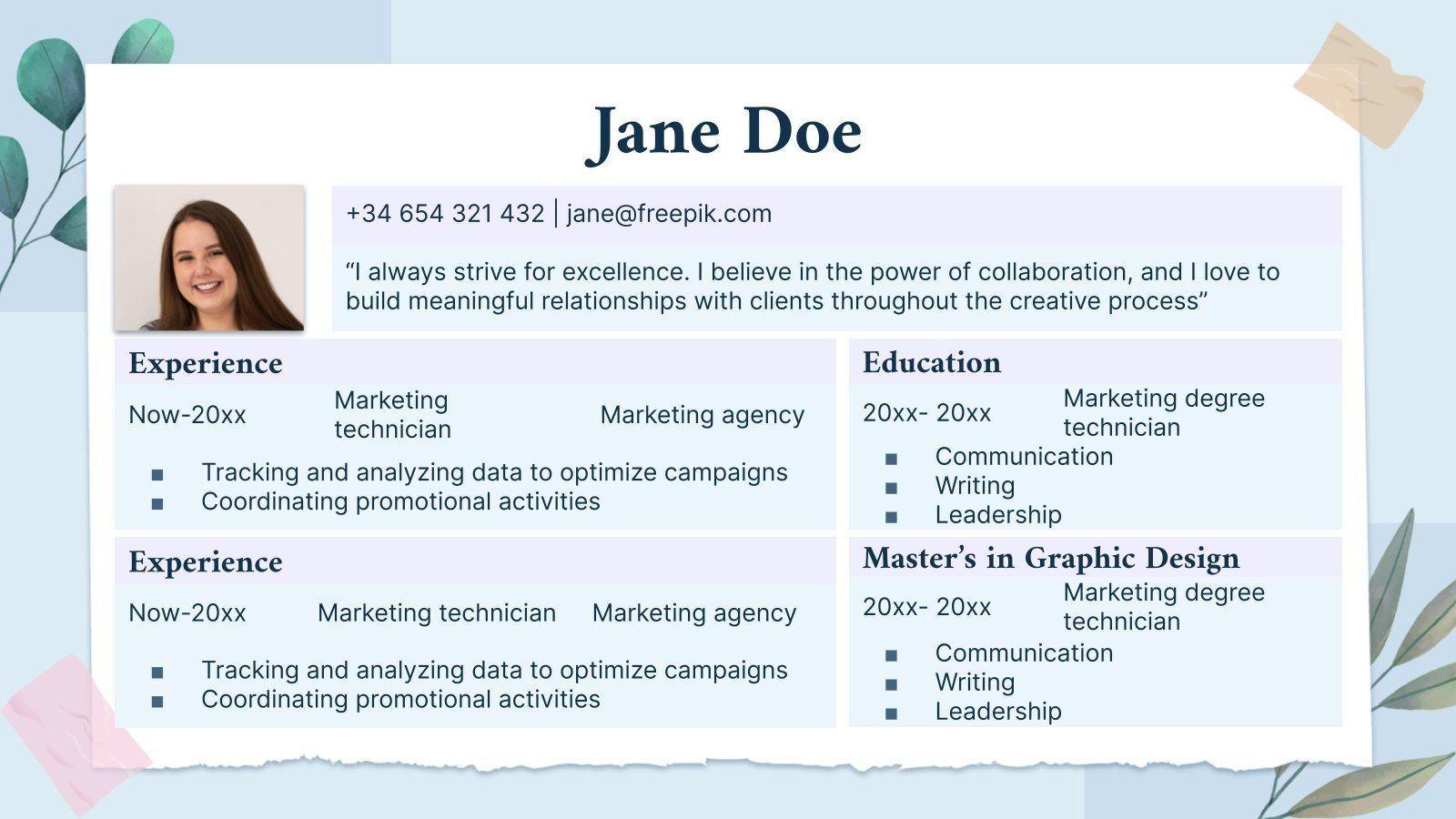 Pastel Scrapbook Style Portfolio Presentation