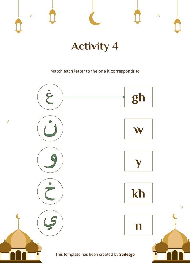 Arabic Alphabet Activities Presentation